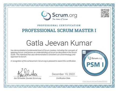 Jeevan Kumar Gatla Itil® 4 Scrum Master On Linkedin Im Happy To Share That Ive Obtained A