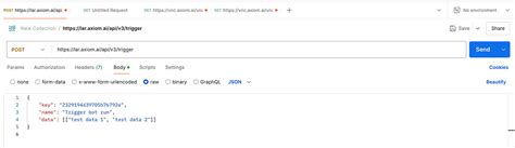 how to trigger axiom ai automations using postman api general