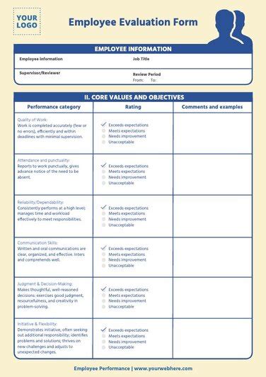 Free Employee Performance Review Templates