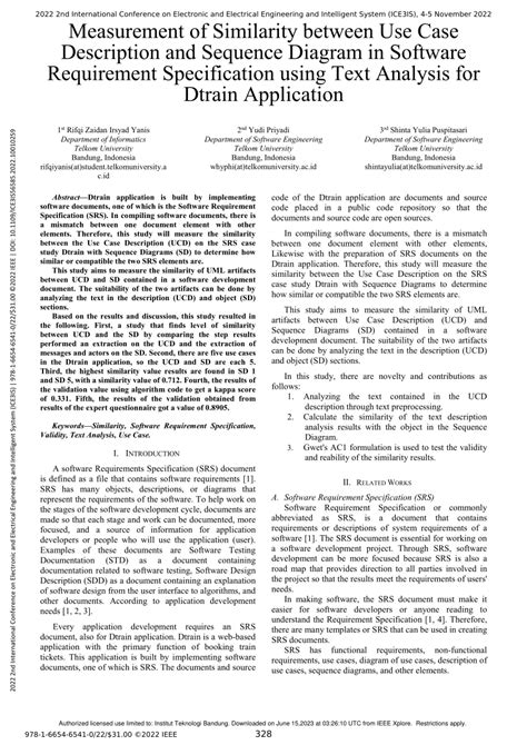 Pdf Measurement Of Similarity Between Use Case Description And