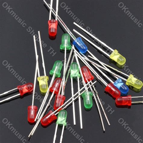 1ชิ้น หลอด Led 3mm 12v 5v Led Super Bright 3mm หลอดไฟled 1iled หลอด