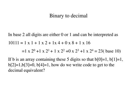 Ppt Binary To Decimal Powerpoint Presentation Free Download Id 5812369