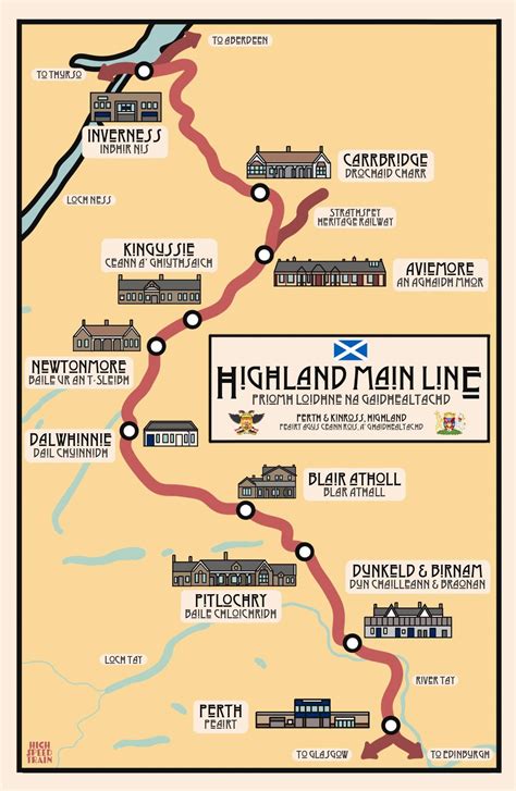 [oc] A Map Of The Highland Main Line Scotland R Maps