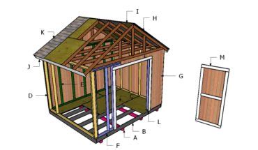 8x12 Lean To Shed Plans Howtospecialist How To Build Step By Step