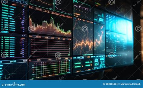 Insightful Financial Analysis Perspective View Of Monitor Screen Featuring Digital Analytics