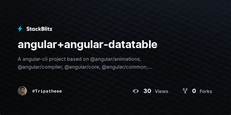 Angularangular Datatable Stackblitz
