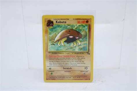 1999 Pokemon Wotc Fossil Set Kabuto 50 62 Property Room