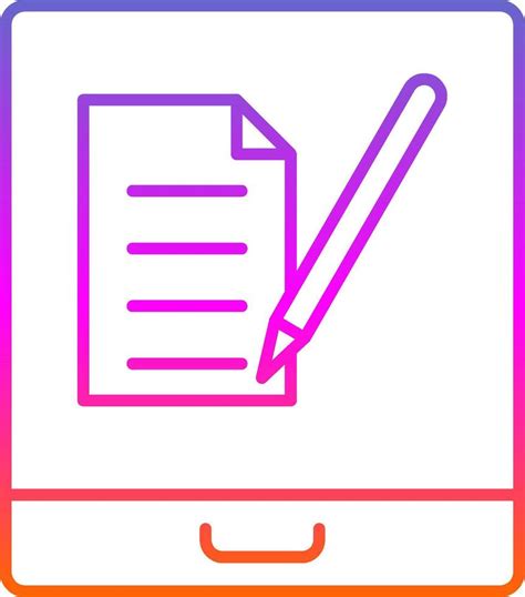 Tablet Sheet Line Gradient Icon 39166385 Vector Art At Vecteezy