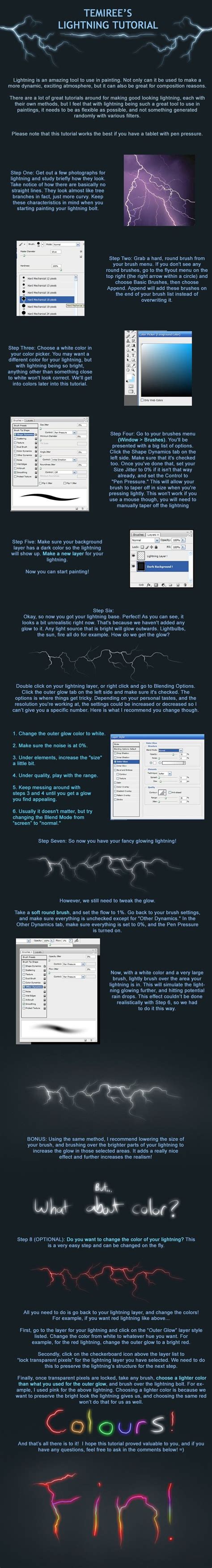 Lightning Tutorial By Temiree On Deviantart