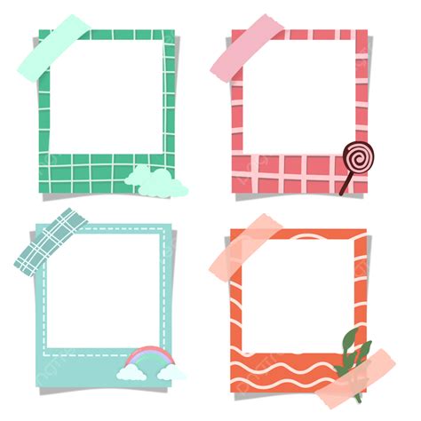 무지개 일러스트 보 리 래 액자 삽화 폴라로이드 무지개 폴라로이드 귀엽다 Png 일러스트 및 Psd 이미지 무료 다운로드 Pngtree