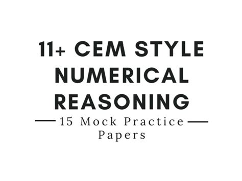 11 Plus Numerical Reasoning Practice Tests Teaching Resources