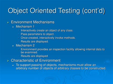 Ppt Blues Support For Object Oriented Testing Powerpoint