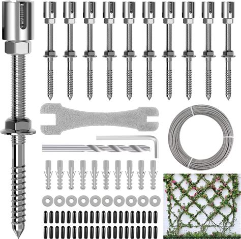 Stainless Steel Wall Trellis Kit Heavy Duty Plant Support System 53ft