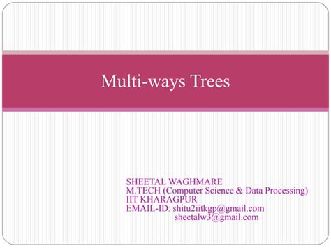multi ways trees ppt