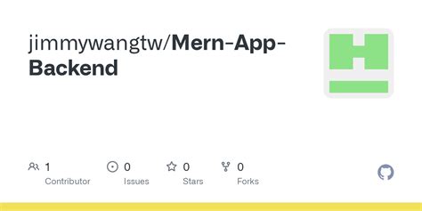 Github Jimmywangtwmern App Backend
