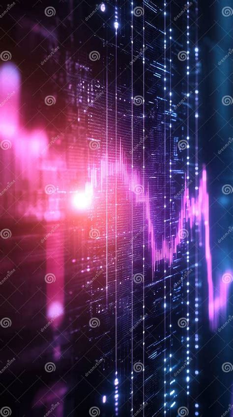 Digital Sound Wave Visualization With Vibrant Colors And Patterns Stock Illustration