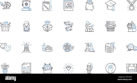Engagement Line Icons Collection Commitment Connection Interaction