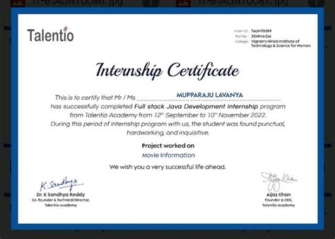 Lavanya Mupparaju On Linkedin Fullstackjavadevelopment Intership