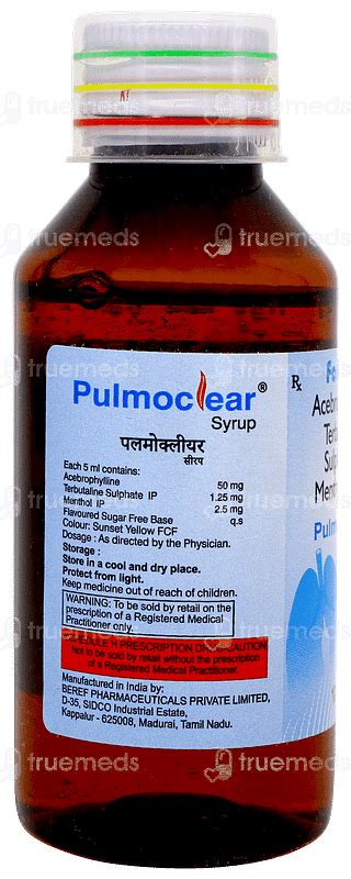 Pulmoclear Syrup Respiratory Health And Cough Relief