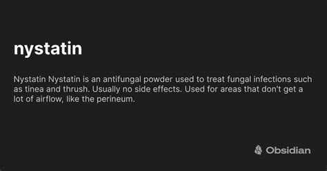 Nystatin Obsidian Publish
