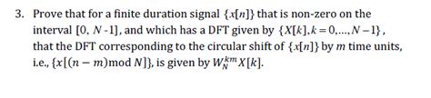 solved 3 prove that for a finite duration signal {x[n]}