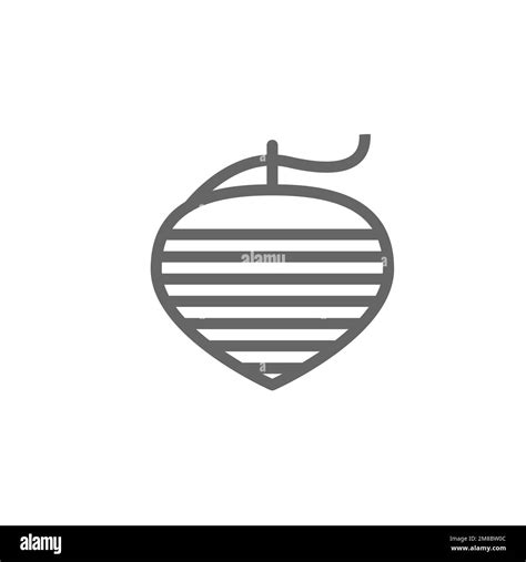Cardioid Pendant Line Icon Graphic Resource Template Vector