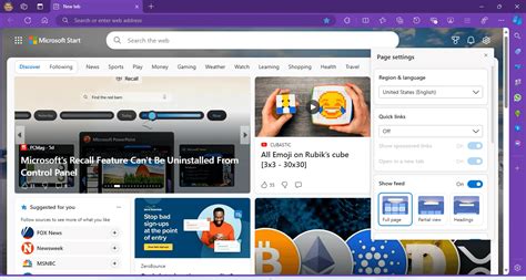 Microsoft Edge S Experiment Ditches News Feed For A Cleaner New Tab Page Experience