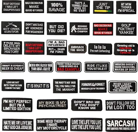 Cdzyzh Iron On Patchesfunny Phrases Iron On Word Patches For