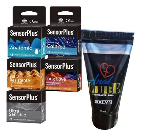 Pack Lubricante Dilatador Anal 15 Preservativo Condones Cuotas Sin