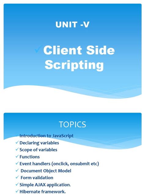 Unit 5 Client Side Scripting Pdf Ajax Programming Java Script
