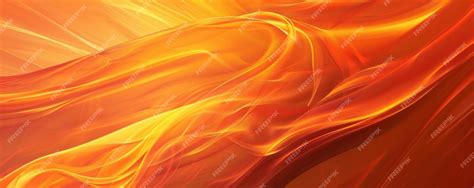 Abstract Flowing Orange And Yellow Lines Creating A Dynamic Fiery And Energetic Background