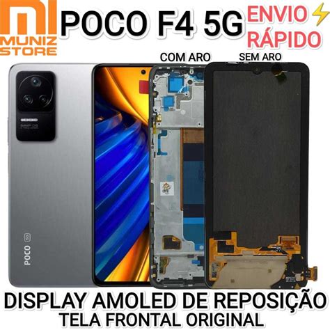 Frontal Poco F4 5g 100 Original Tela Amoled Com Aro Sem Moldura Chassi