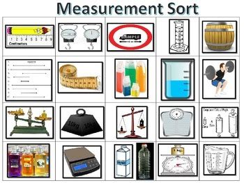 Measurement Sort By Teacher S Resource Menu TPT