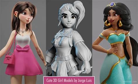 10 Cute 3d Girl Model Character Designs By Jorge Luis