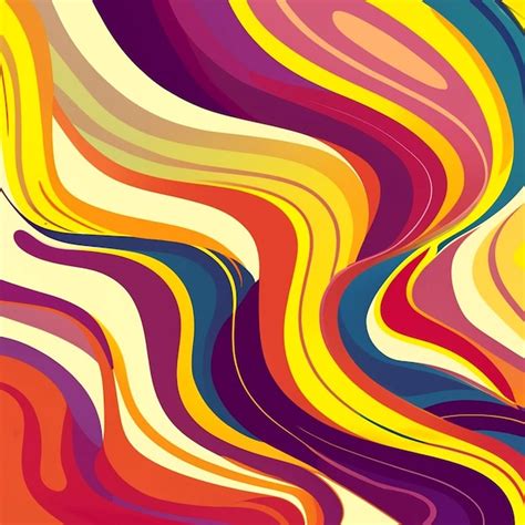 Premium Photo Abstract Yellow Background With Wavy Shapes Flowing And Curvy Shapes This Asset