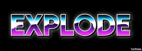 Explode Text Effect And Logo Design Word