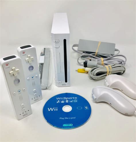 Nintendo Wii Console With Wii Sports Game Bundle Lot System 2