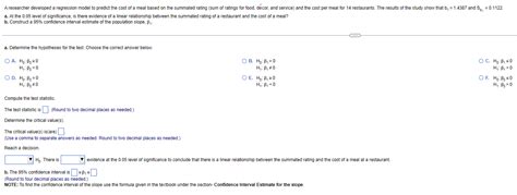 Solved A Researcher Developed A Regression Model To Predict Chegg