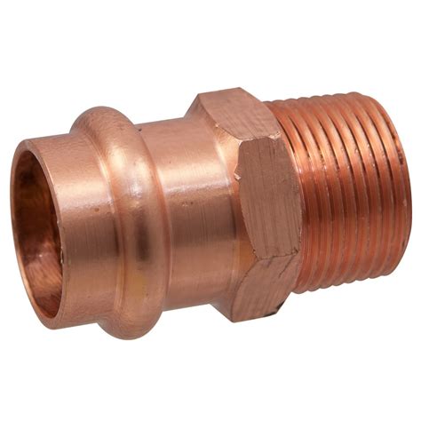 Shop 3 4 In X 3 4 In Copper Press Fit Adapter Fitting At Lowes Com