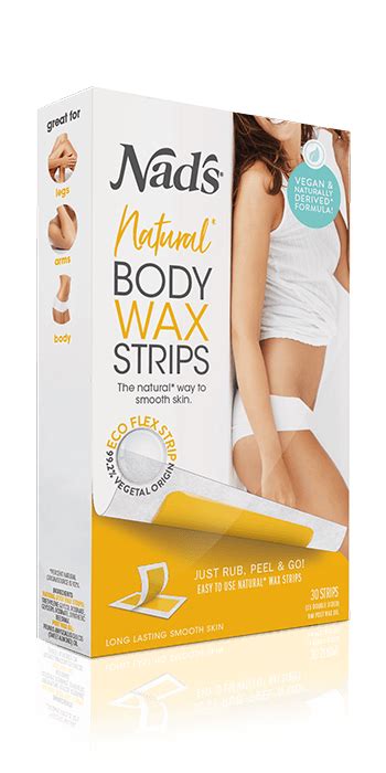 Nads Natural Hair Removal Body Wax Strips