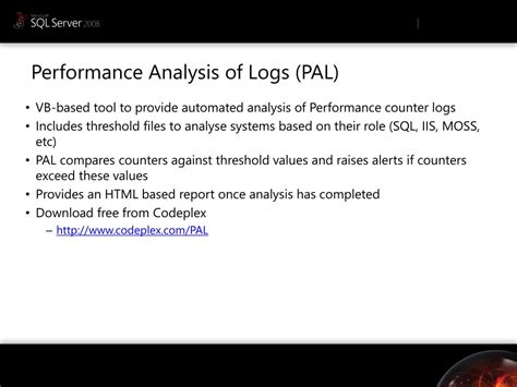 Ppt Sql Server Performance And Analysis Tools Powerpoint Presentation