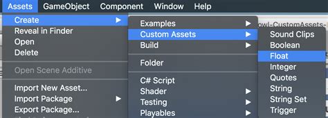 custom assets unity documentation