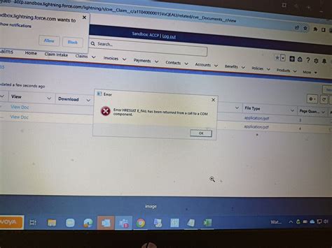 Error Hresult Efail Has Been Returned From A Call To A Com Component Getting This While Using