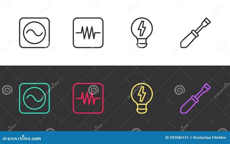 Set Line Ac Voltage Source Resistor In Electronic Circuit Creative Lamp Light Idea And