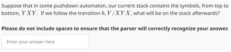 suppose that in some pushdown automaton our current