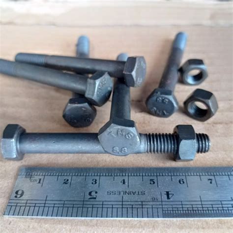 Baut Hexagon Baja Htb M X Panjang Cm Baut Baja M X Hitam Baut M X Baja