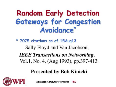 Ppt Random Early Detection Gateways For Congestion Avoidance Powerpoint Presentation Id