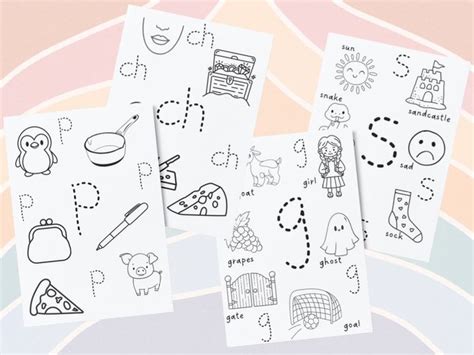 Phonics Initial And End Sound Trace And Colour Teaching Resources