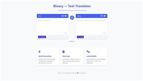 Binary Text Translator Using Html Css And Javascript With Source Code Sourcecodester