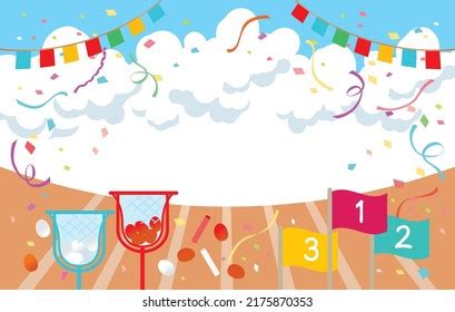 Athletic Meet Ball Foot Race Background Stock Vector Royalty Free